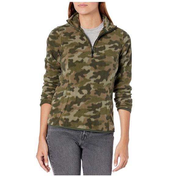 Amazon Essentials | Jackets & Coats | Womens Long Sleeve Camo 34 Zip ...